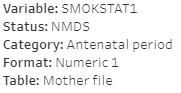 National Perinatal Data Collection data availability resource, User ...